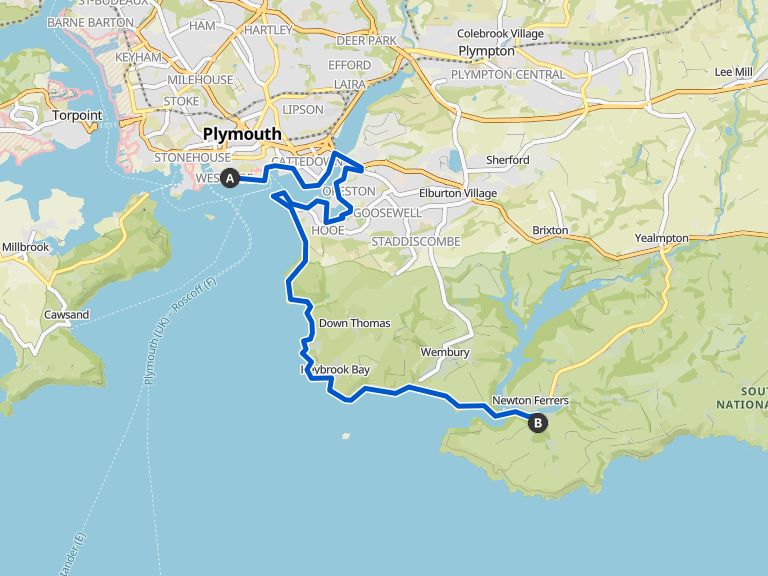 South West Coast Path - Plymouth to Noss Mayo | hike | Komoot